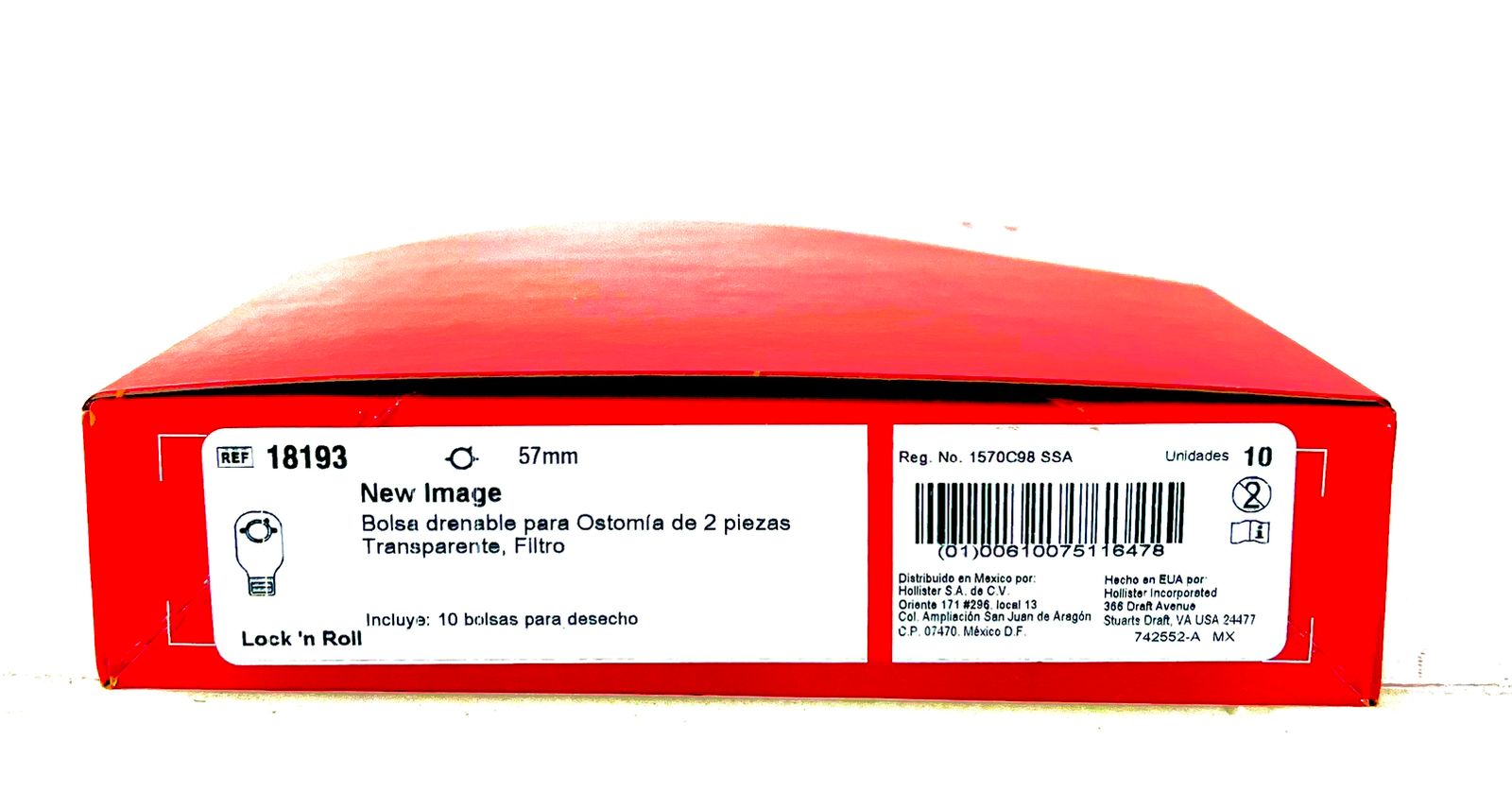 New Image Bolsa de Ostomía Transparente con Filtro Hollister - Estima